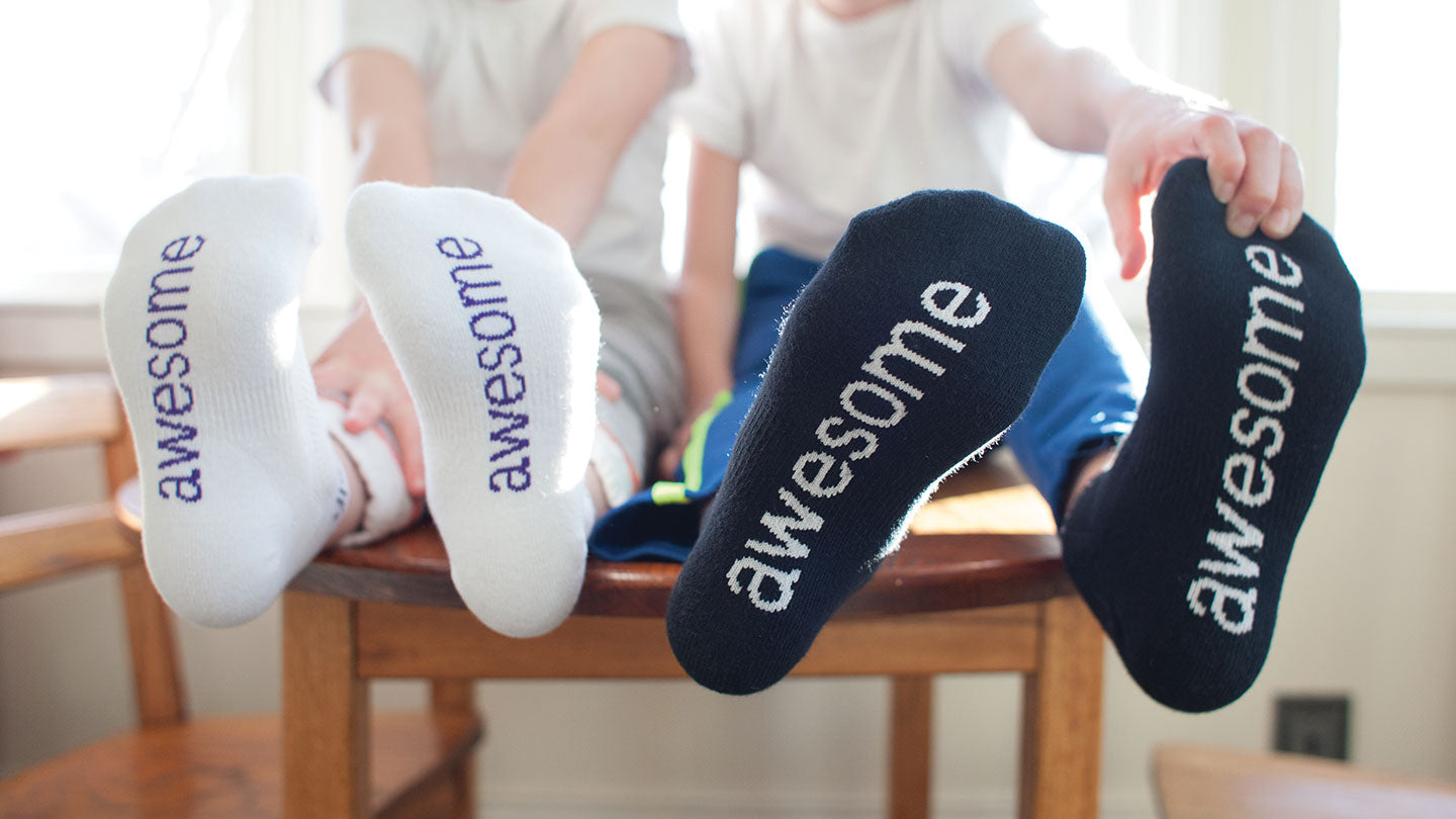 Children's socks with positive messages | notes to self® socks