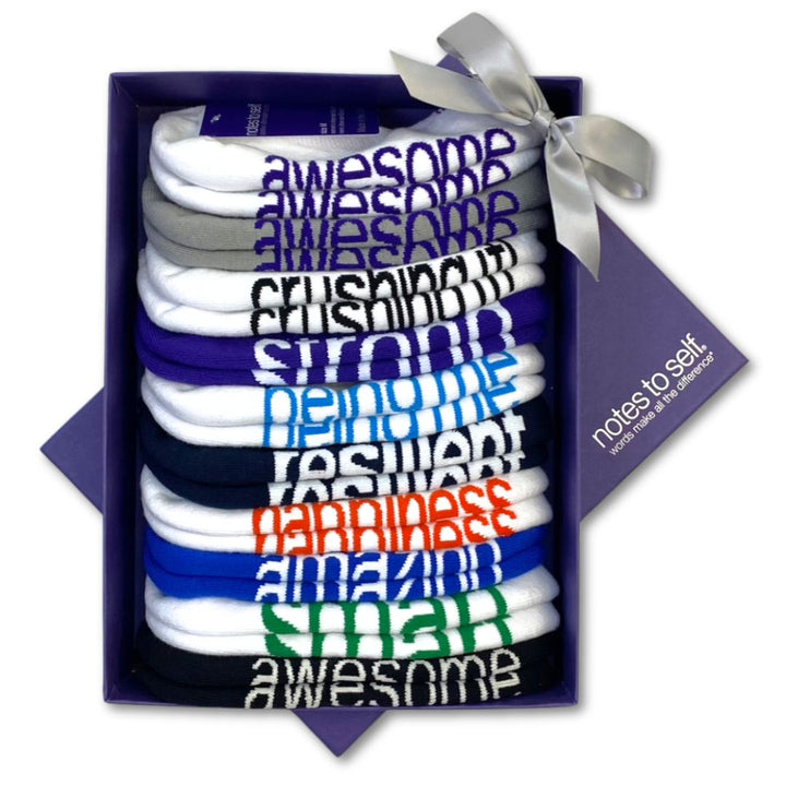 Sock gift set with positive message | notes to self® socks gifts