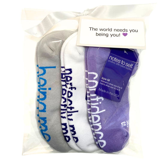 Sock gift set with positive message | notes to self® socks gifts