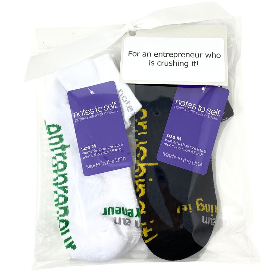 Sock gift set with positive message | notes to self® socks gifts