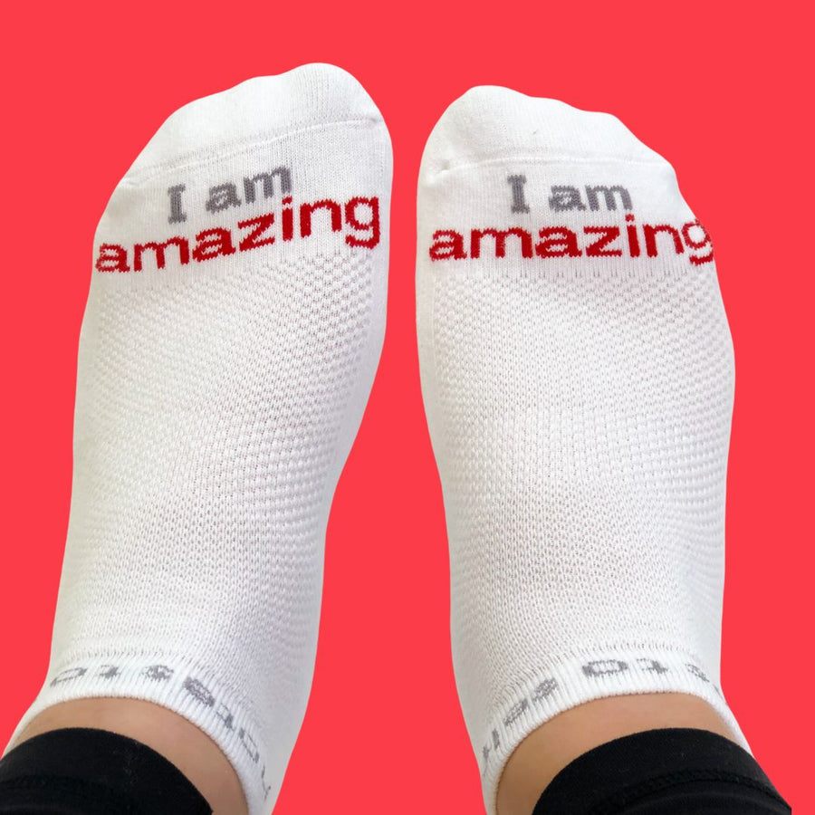 I am amazing socks | white low-cut socks | notes to self® – notes to ...