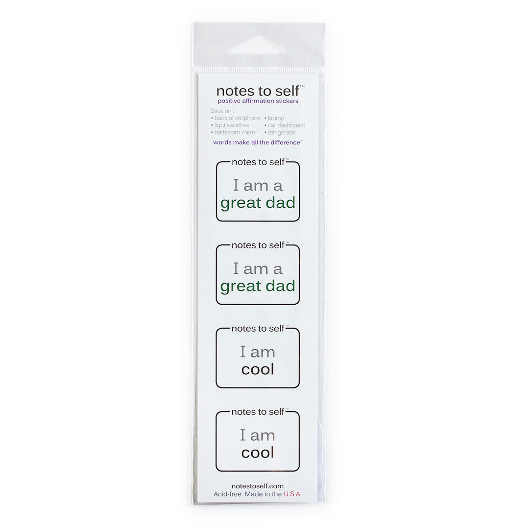 'I am a great dad' + 'I am cool' sticker packs | notes to self® – notes ...