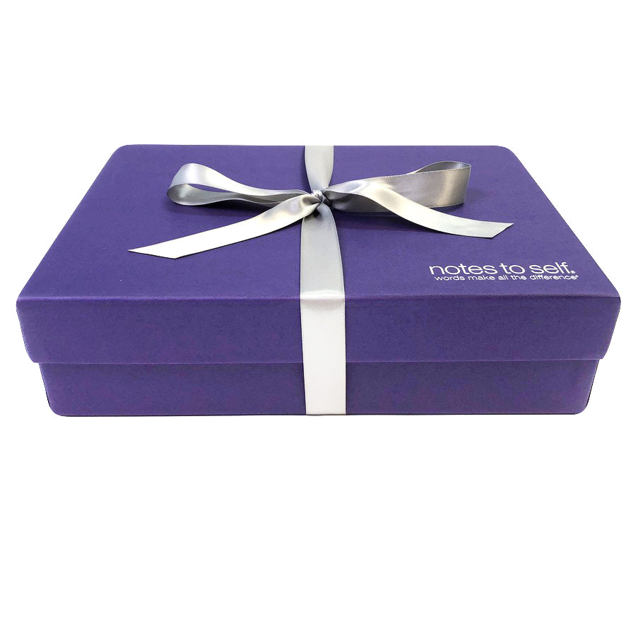Large purple keepsake gift box with ribbon | notes to self® – notes to ...