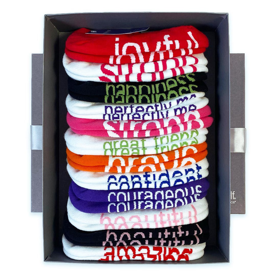Sock gift set with positive message | notes to self® socks gifts