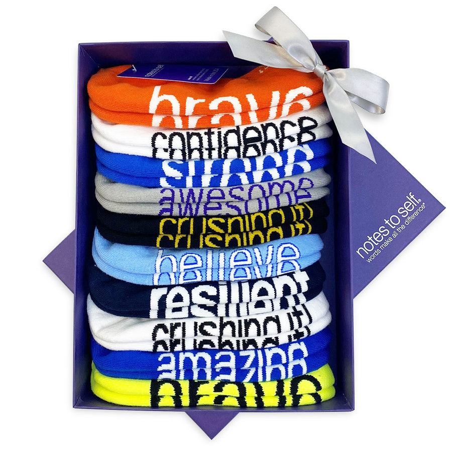 Sock gift set with positive message | notes to self® socks gifts