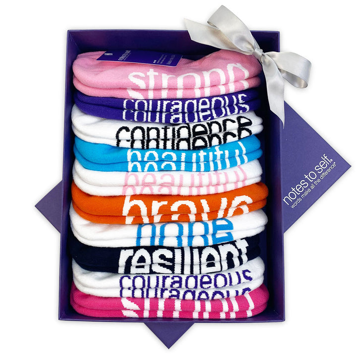 Positive affirmation socks accessories and more | notes to self® socks