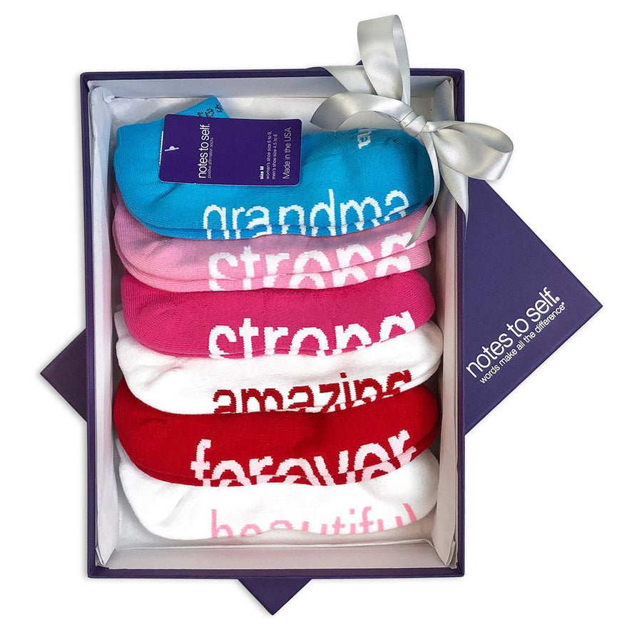 Sock gift set with positive message | notes to self® socks gifts