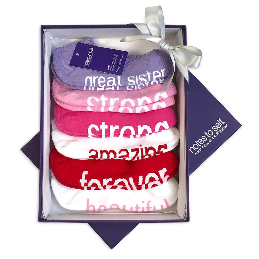 Sock gift set with positive message | notes to self® socks gifts