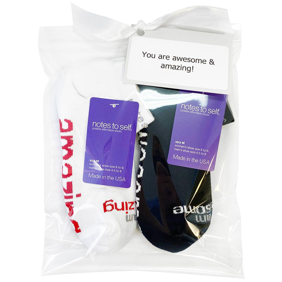 Sock gift set with positive message | notes to self® socks gifts