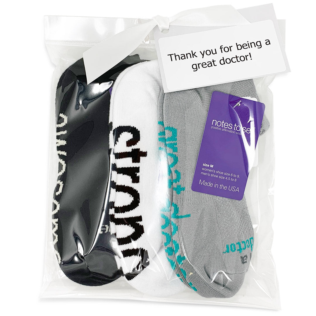 positive affirmation sock gifts under $50 – notes to self® socks