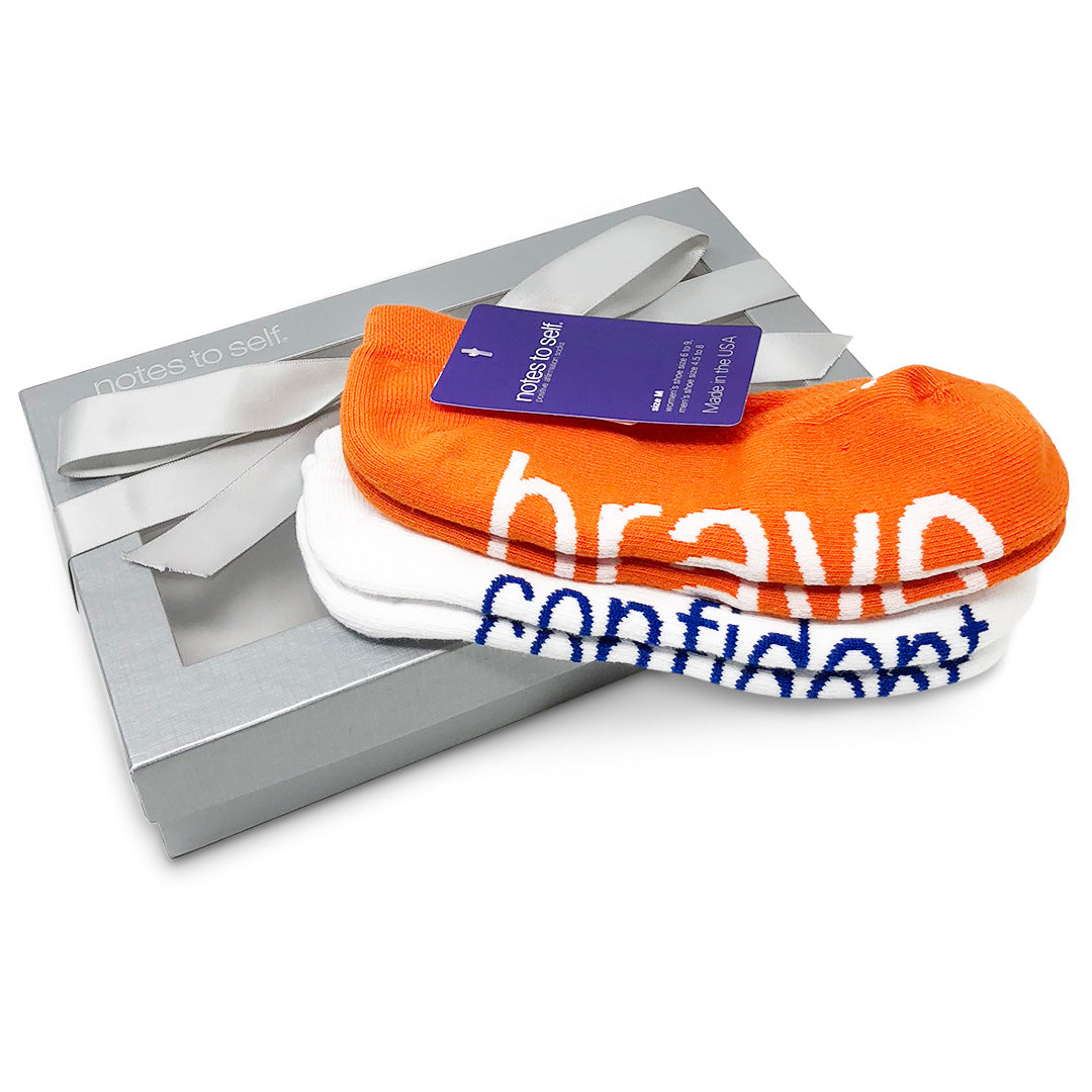 Positive affirmation socks accessories and more | notes to self® socks ...