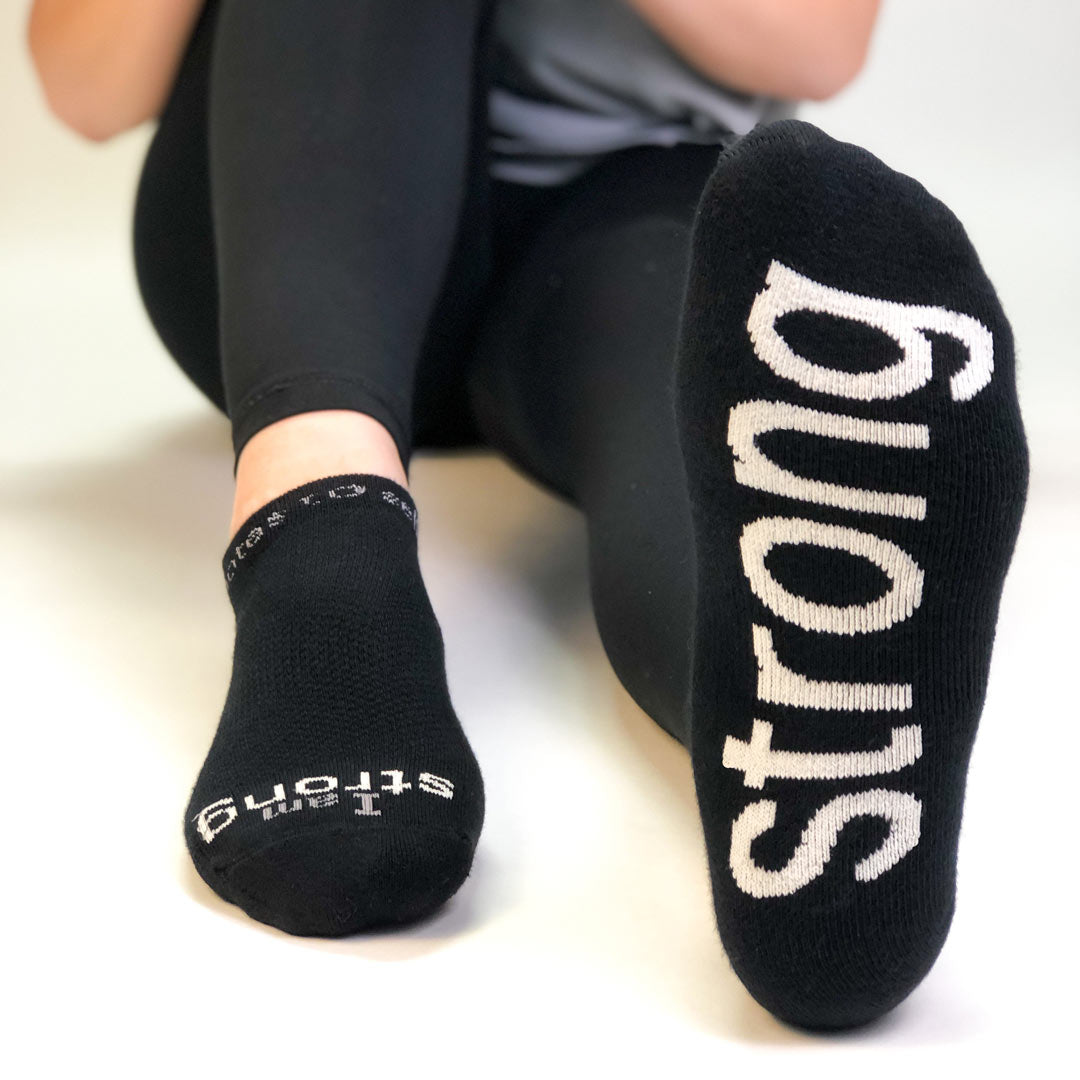 I am strong socks | black low-cut socks | notes to self® – notes to ...