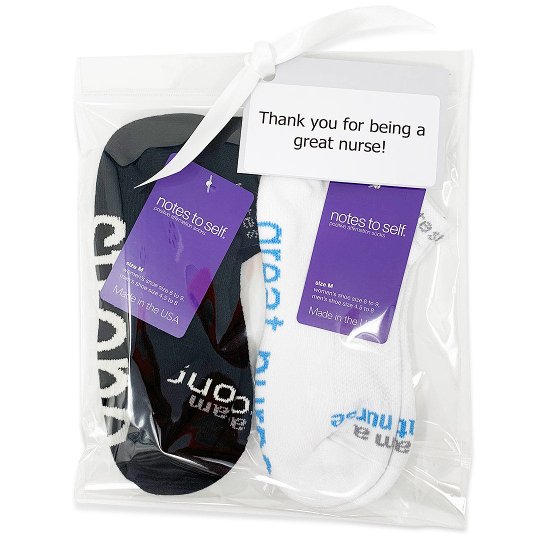 positive affirmation sock gifts under $50 – notes to self® socks