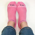 I am strong socks | lt pink low-cut socks | notes to self® – notes to ...