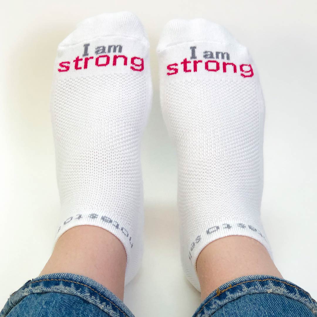 I am strong socks | white low-cut socks | notes to self® – notes to ...