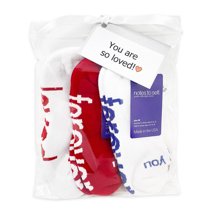 Sock gift set with positive message | notes to self® socks gifts