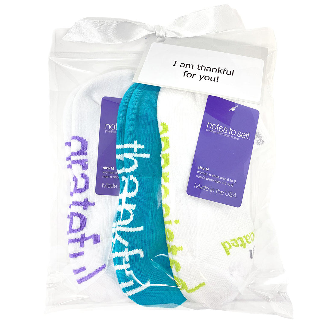 positive affirmation sock gifts under $50 – notes to self® socks