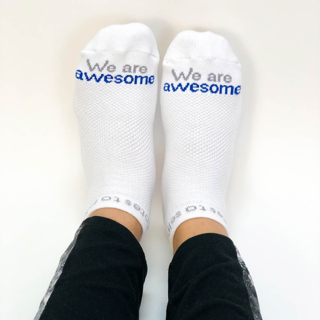 We are awesome® - USA | White Low Cut Socks | Cotton Socks – notes to ...
